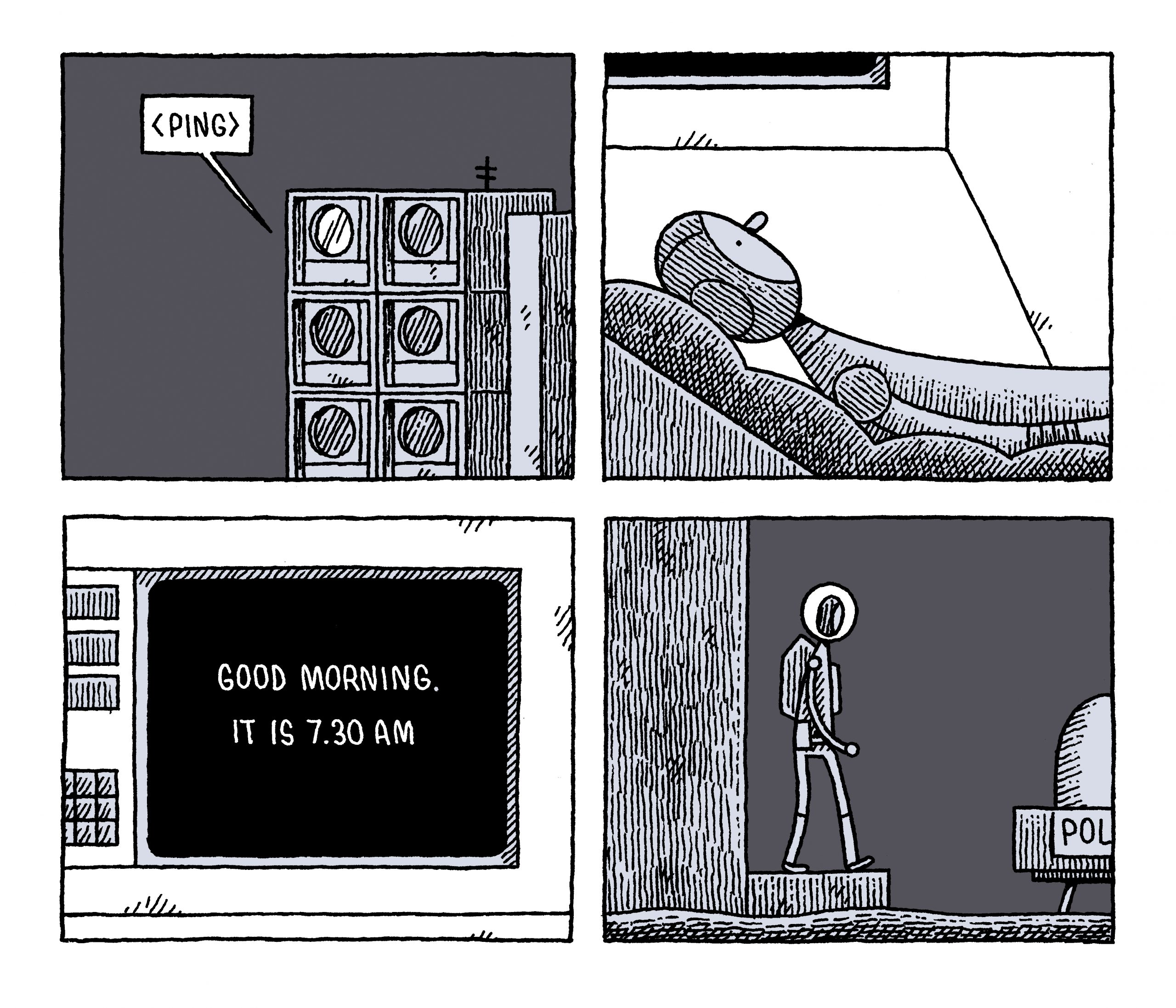 Book Threat Reviews Mooncop by Tom Gauld – Drawn & Quarterly