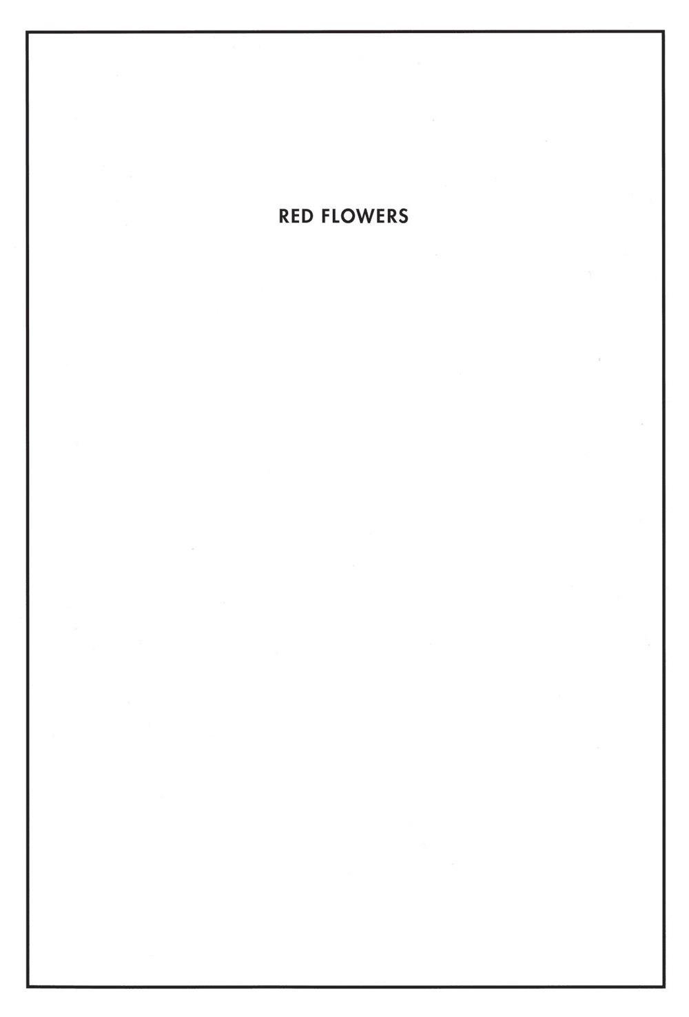 Red Flowers – Drawn & Quarterly